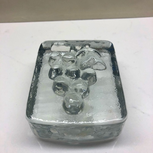 Vintage | Accents | Vintage Mid Century Modern Crystal Glass Cube ...